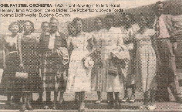 The original all female steelband – Girl Pat Steel Orchestra – G R JOSEPH