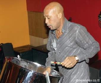 Ken “Professor” Philmore and his masterpiece, “Pan by Storm”. – G R JOSEPH